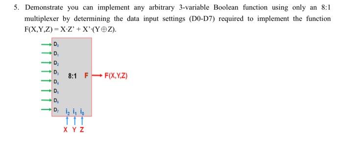 Solved 5. Demonstrate you can implement any arbitrary | Chegg.com