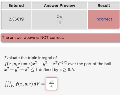 Solved Evaluate the triple integral | Chegg.com