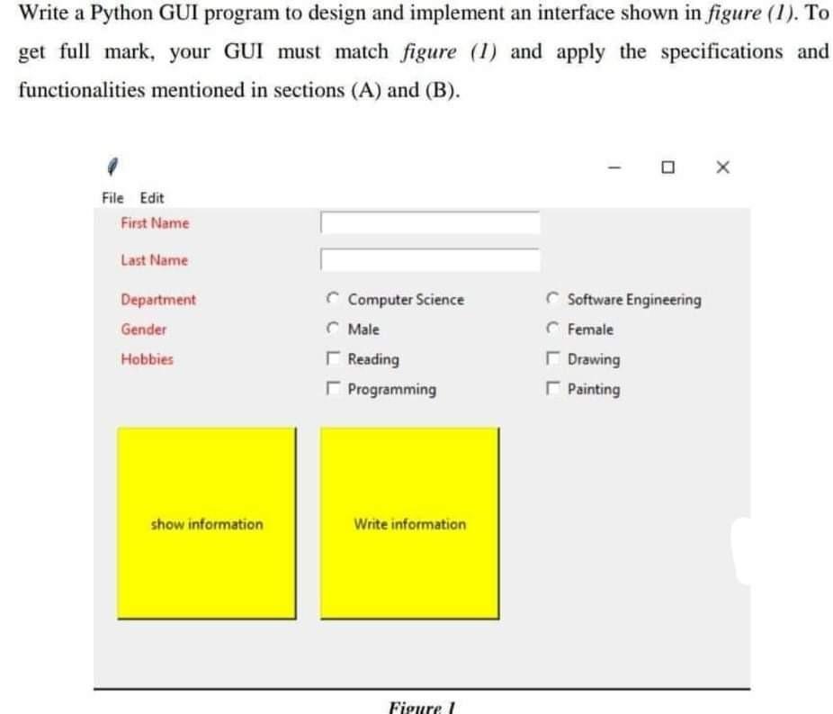 Solved 1. If the user click the button "show information" | Chegg.com