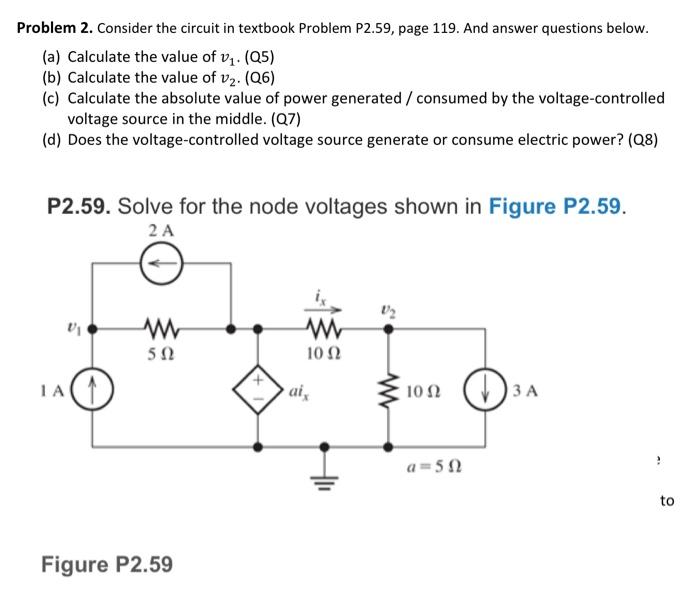 Solved Problem 1. Consider the circuit in textbook Problem | Chegg.com