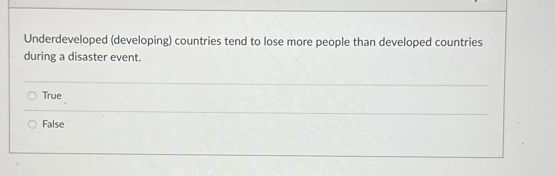 Solved Underdeveloped (developing) ﻿countries tend to lose | Chegg.com