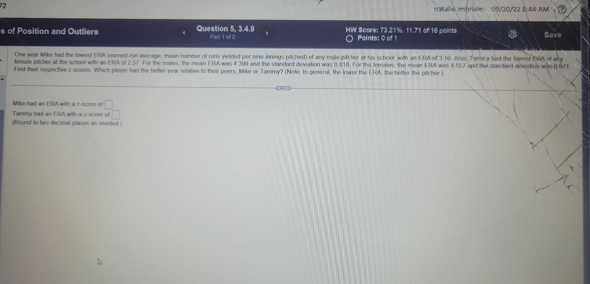 Solved Find their respective Z-scores. Which player had the | Chegg.com