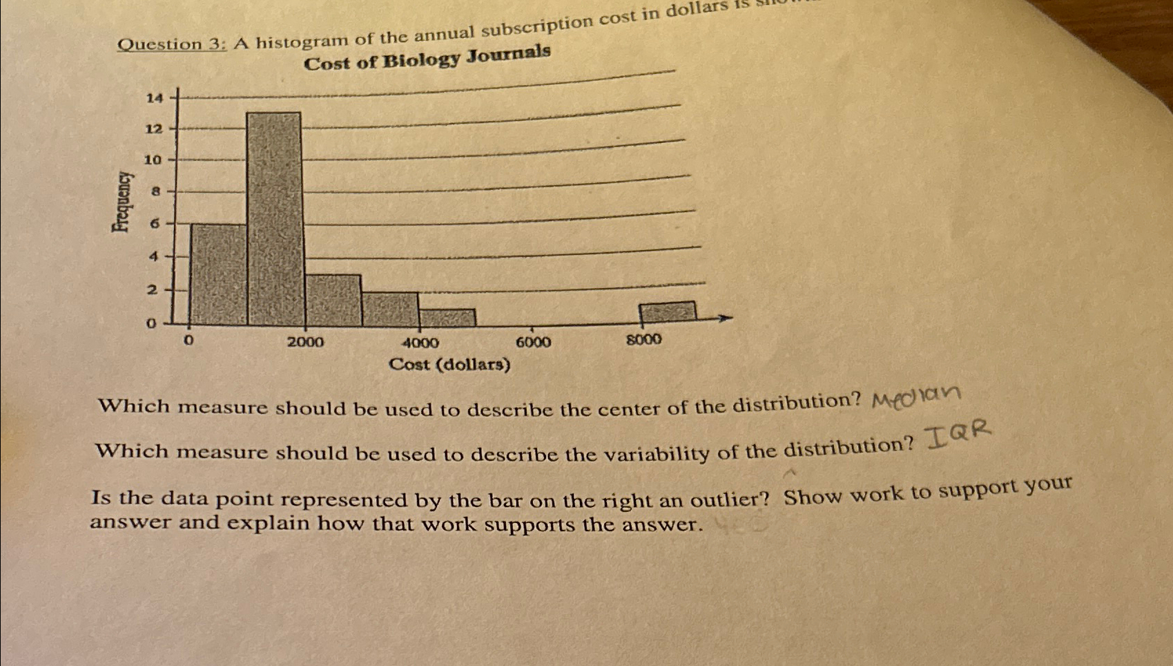 Solved Which measure should be used to describe the center | Chegg.com