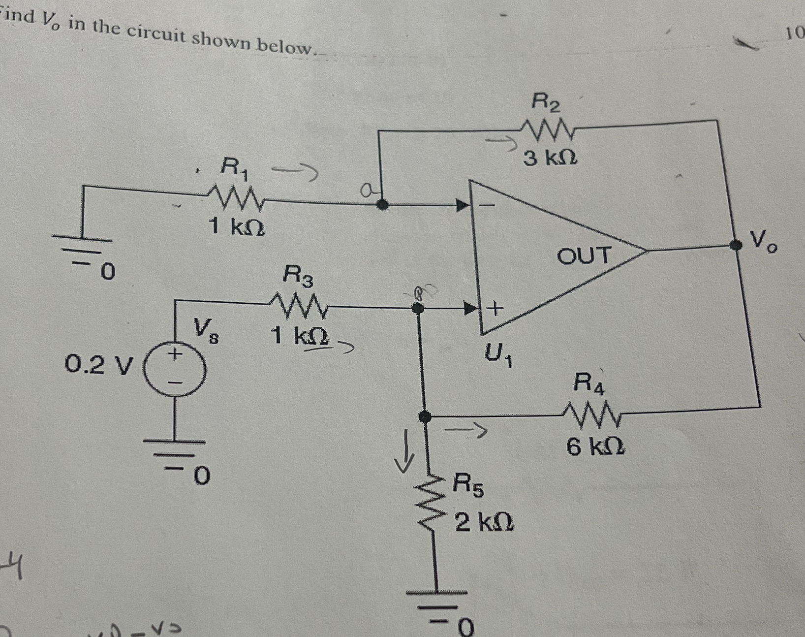 Solved ind Vo ﻿in the circuit shown belowPlease solve fast | Chegg.com