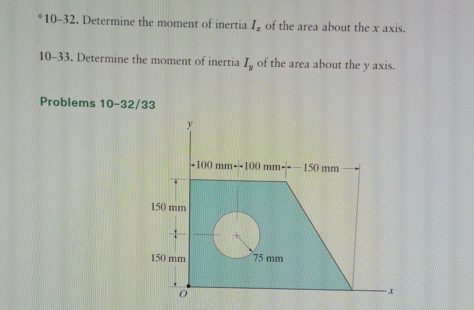 Solved в 10в 32 Determine The Moment Of Inertia Ix Of The Chegg