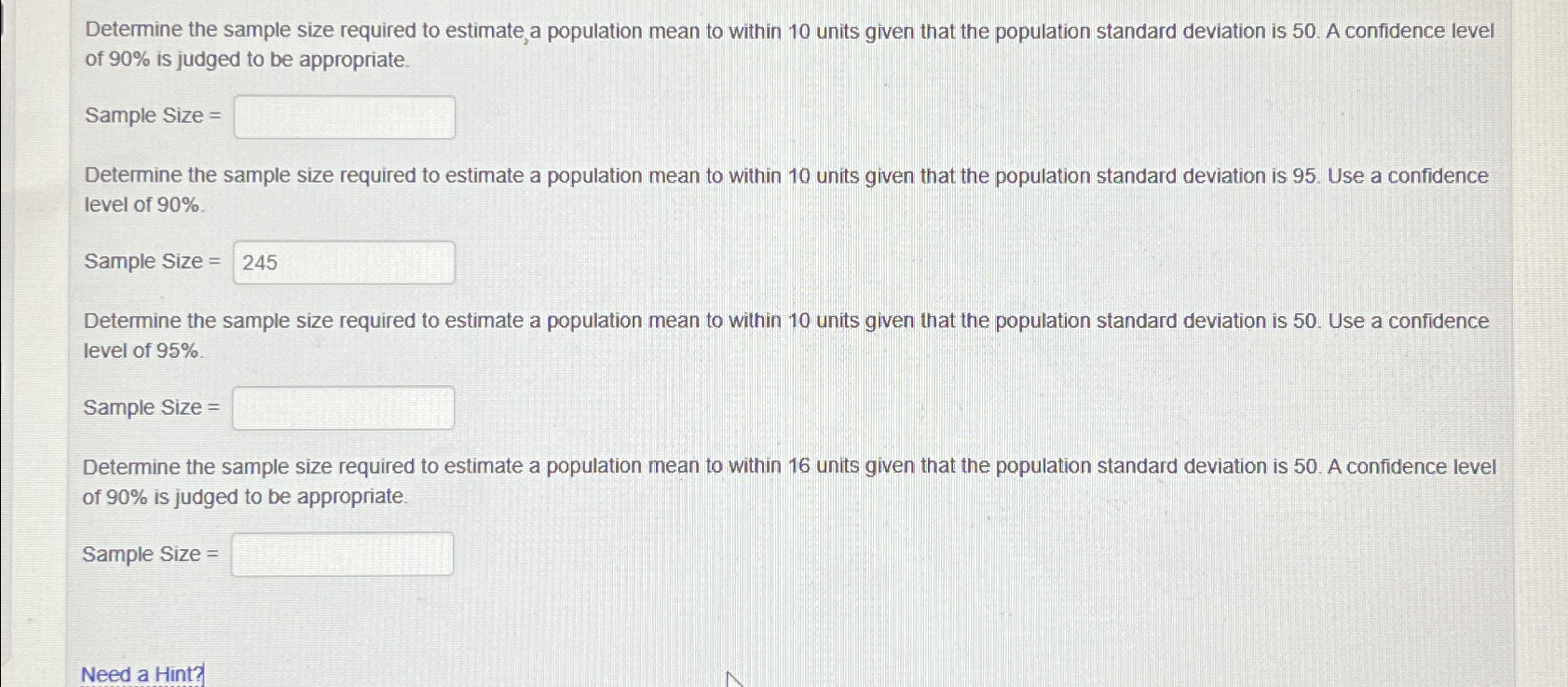 Solved Determine the sample size required to estimate, a | Chegg.com
