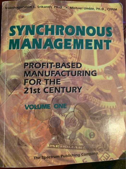 Solved Book : SYNCHRONOUS MANAGEMENT 1) At non-bottlenecks, | Chegg.com
