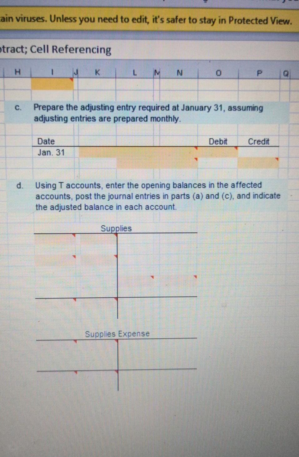 Solved ta mula: Add Subtract; Cell Referencing 2 3 4 5 BE4.4 | Chegg.com