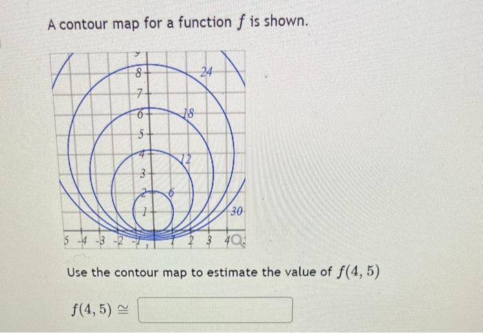 Solved A contour map for a function f is shown. Use the | Chegg.com