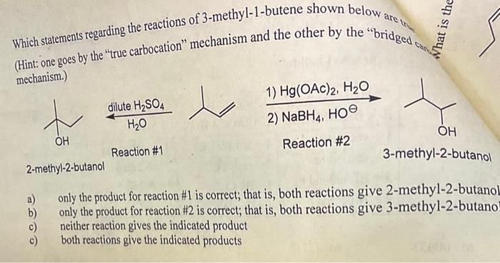 Solved Which statements regarding the reactions of | Chegg.com