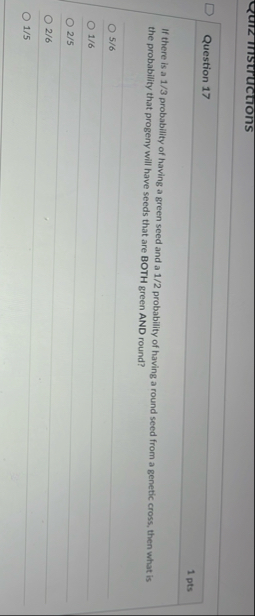 Solved Question 171 ﻿ptsIf there is a 13 ﻿probability of | Chegg.com