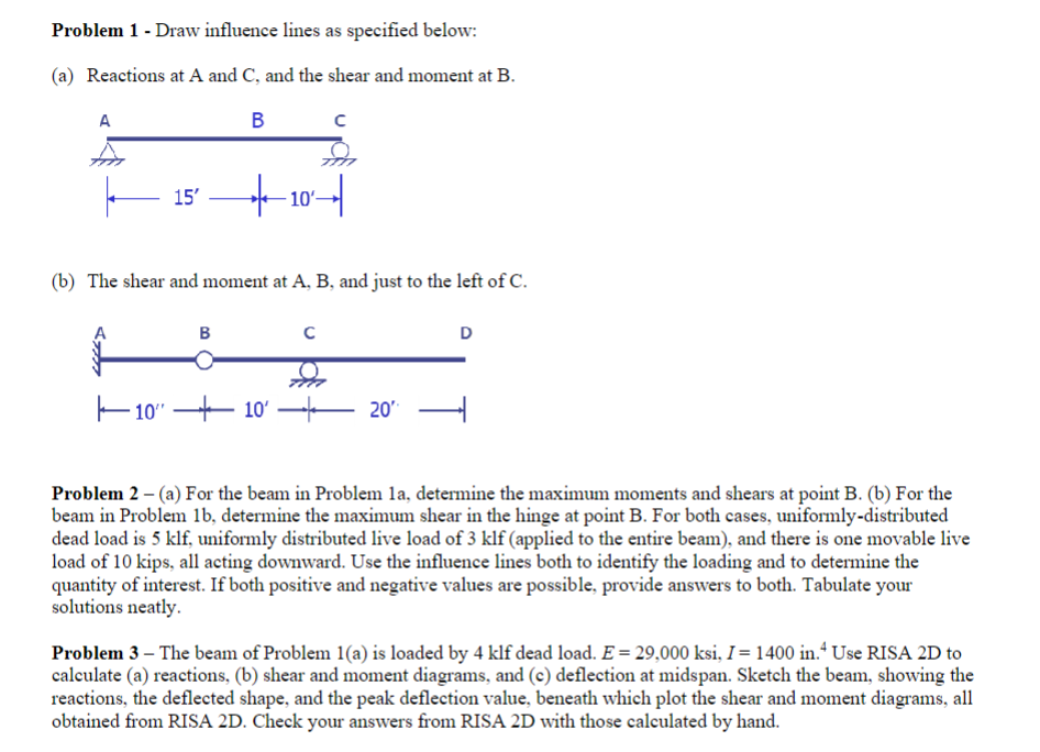 Problem 3 ﻿Please!...Problem 3 - ﻿The beam of Problem | Chegg.com