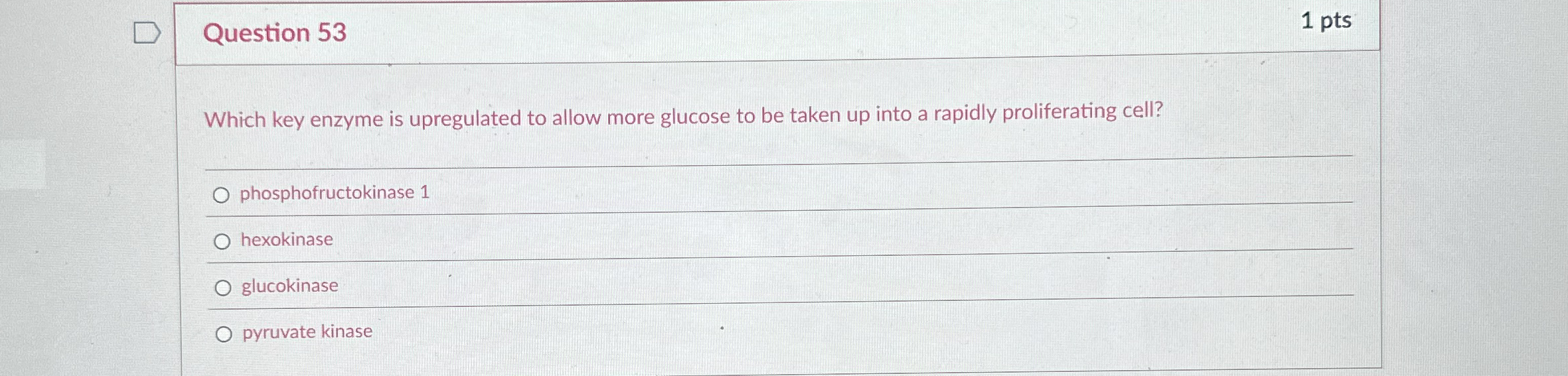 Solved Question 531 ﻿ptsWhich key enzyme is upregulated to | Chegg.com