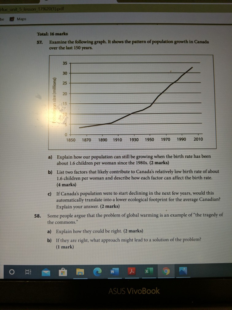 Solved examine the following graph. it shows the pattern of | Chegg.com