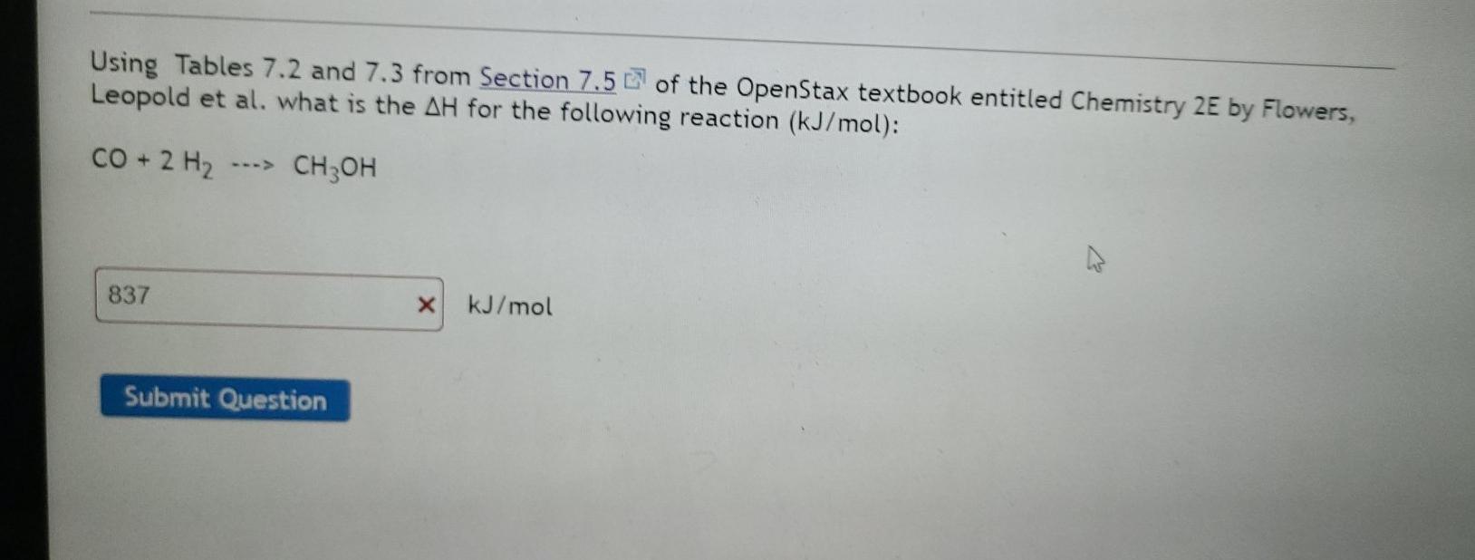 Solved Using Tables 7.2 and 7.3 from Section 7.5 of the | Chegg.com