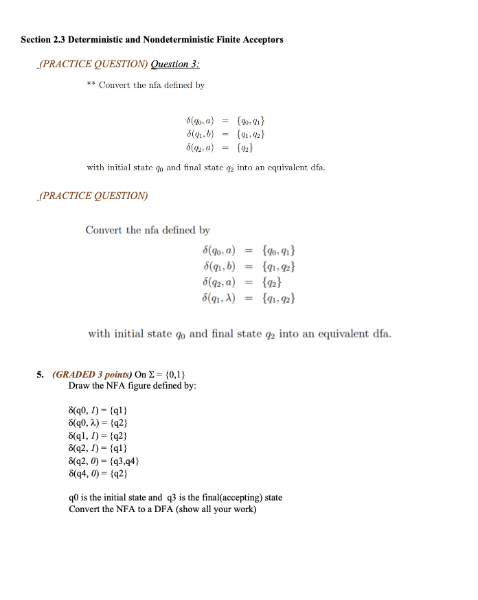 Solved Section 2 3 ﻿deterministic And Nondeterministic