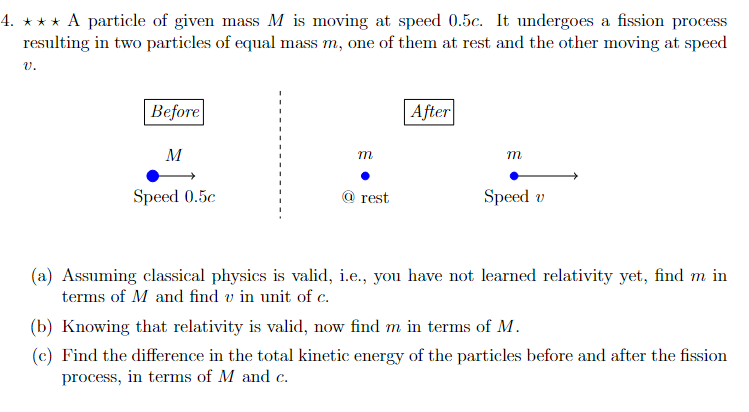 Solved ********* ﻿A particle of given mass M ﻿is moving at | Chegg.com