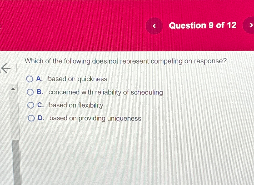 Solved Question 9 ﻿of 12Which of the following does not | Chegg.com