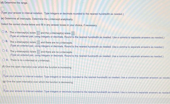 Solved For the function defined below, use a graphing | Chegg.com