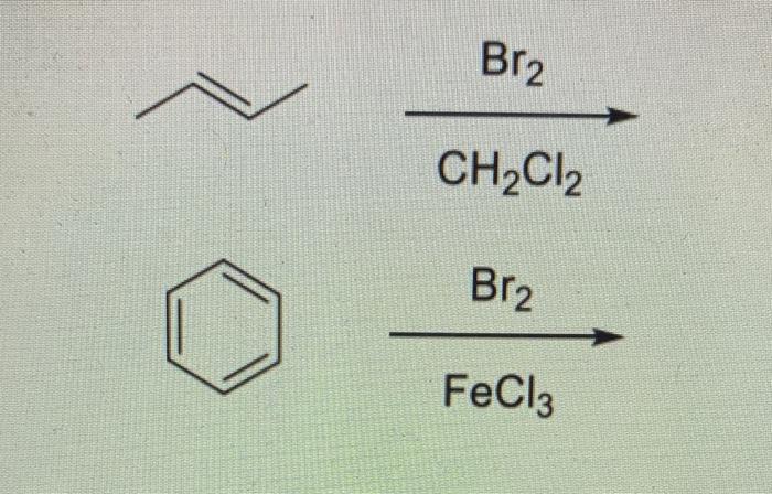 Solved Br2 CH2Cl2 Br2 FeCl3 | Chegg.com