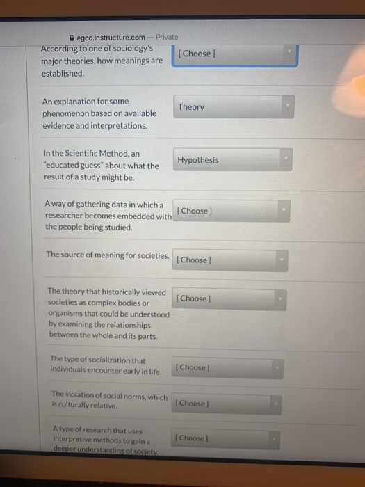 Solved egcc.instructure.com - Private According to one of | Chegg.com
