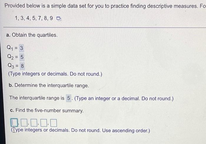 Solved Provided below is a simple data set for you to | Chegg.com