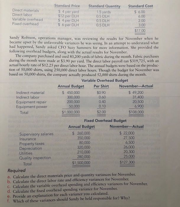Solved 6-32 Comprehensive variance calculations (CMA | Chegg.com