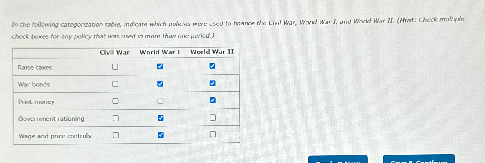 Solved In the following categorization table, indicate which | Chegg.com