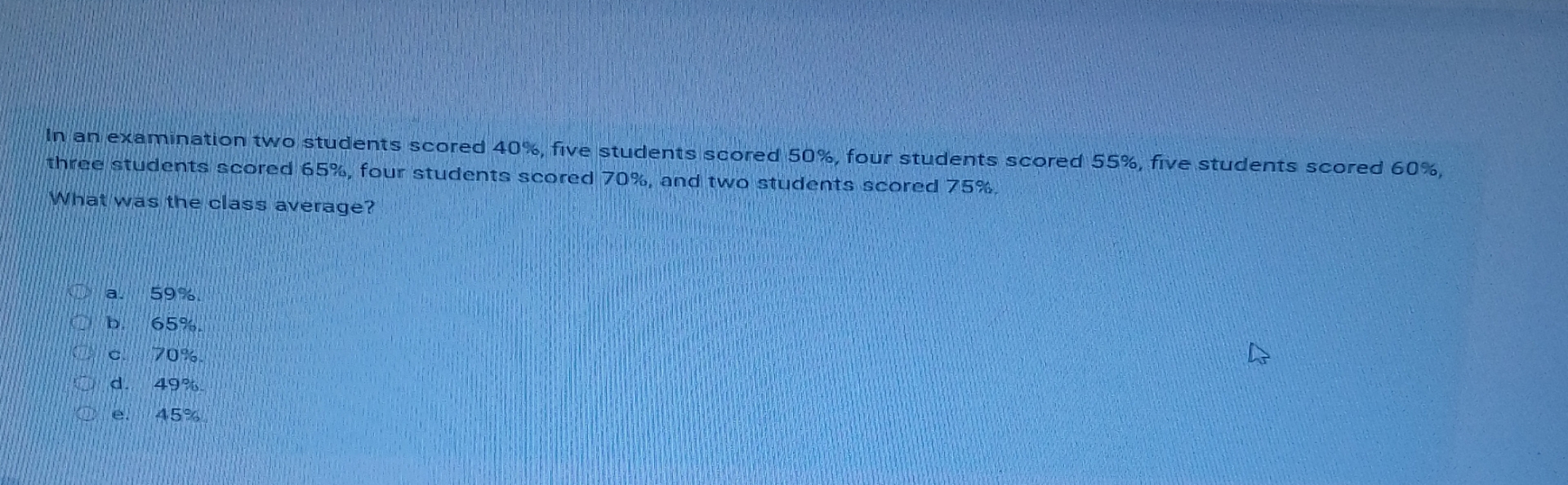 Solved In an examination two students scored 40%, ﻿five | Chegg.com