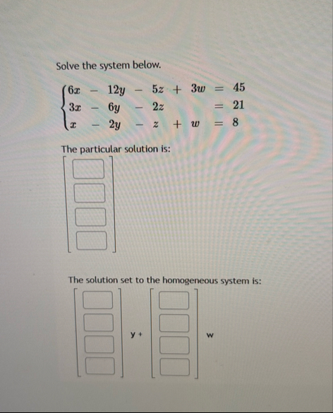 Solved Solve the system | Chegg.com