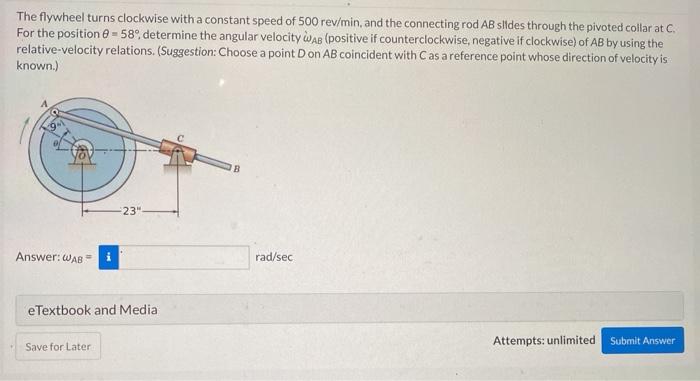 Solved The flywheel turns clockwise with a constant speed of | Chegg.com