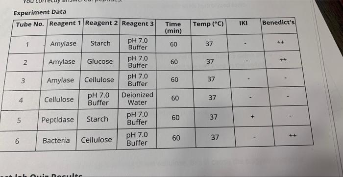 Solved Explain, specifically & biologically why the results | Chegg.com