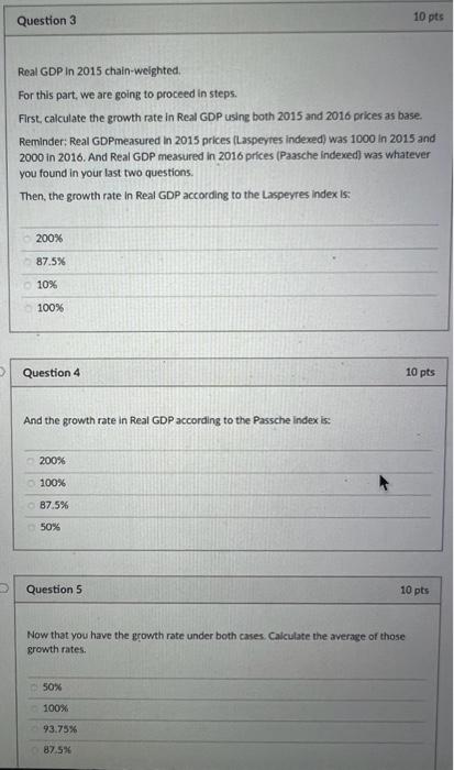 Solved Real GDP in 2015 chain-weighted. For this part, we | Chegg.com