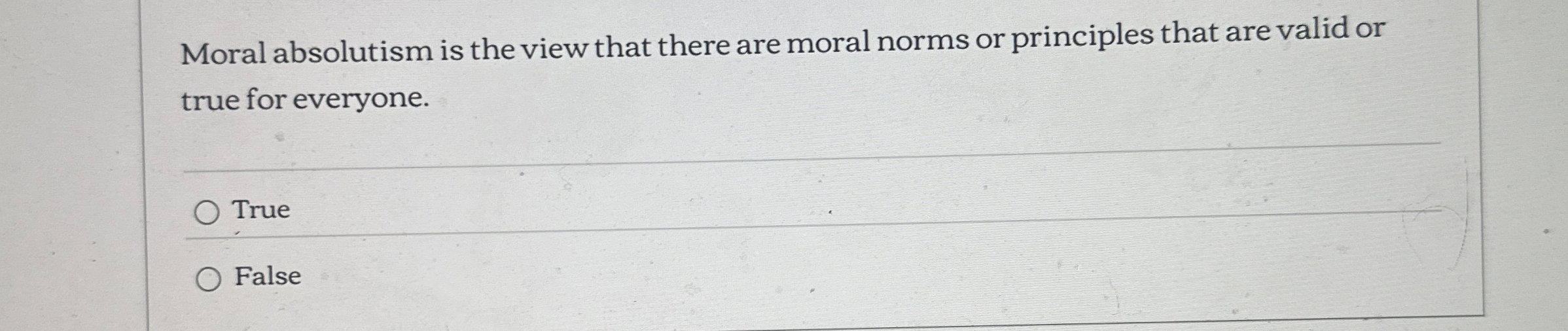 Solved Moral absolutism is the view that there are moral | Chegg.com