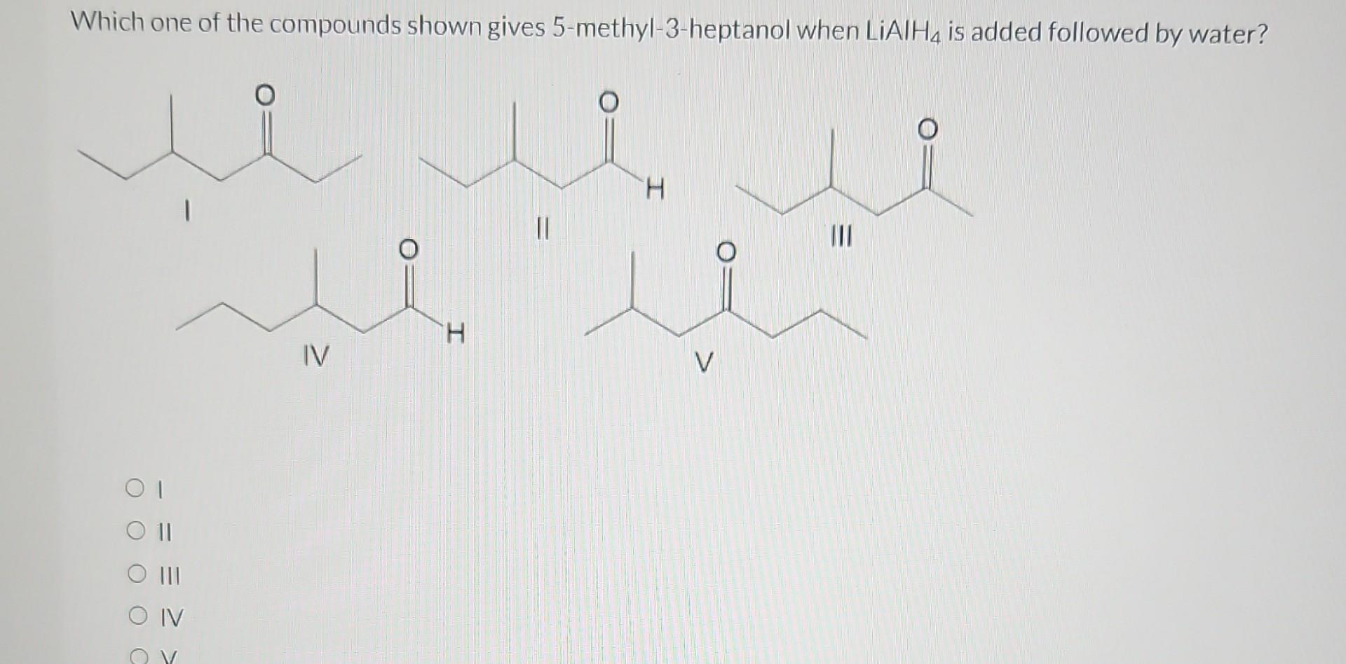 Solved Which one of the compounds shown gives 5 | Chegg.com