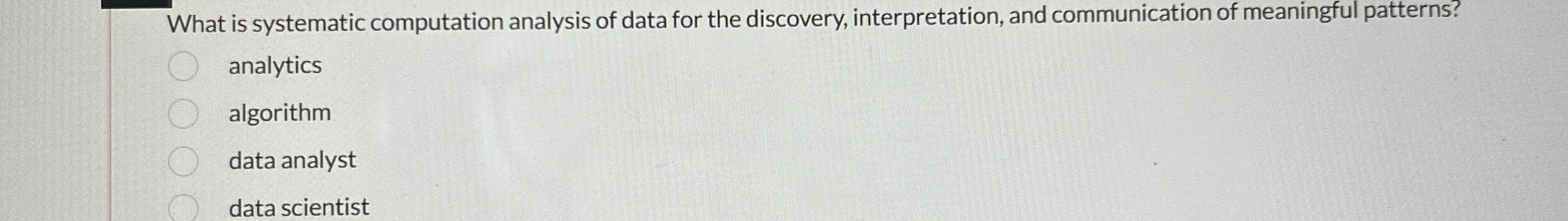 Solved What is systematic computation analysis of data for | Chegg.com