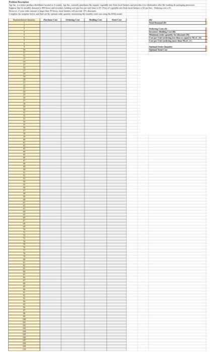 please answer in the excel worksheet with number in | Chegg.com