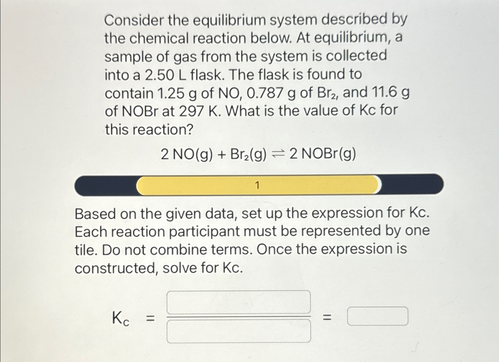 Solved Consider the equilibrium system described by the | Chegg.com
