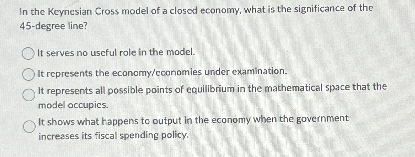 Solved In the Keynesian Cross model of a closed economy, | Chegg.com