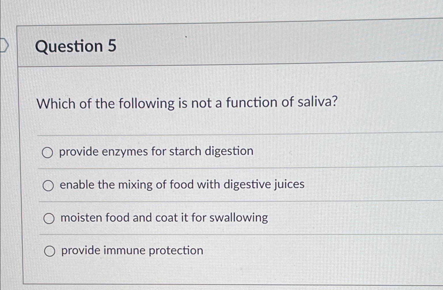 Solved Question 5Which of the following is not a function of | Chegg.com