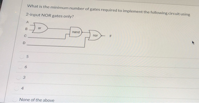 Solved What is the minimum number of gates required to | Chegg.com