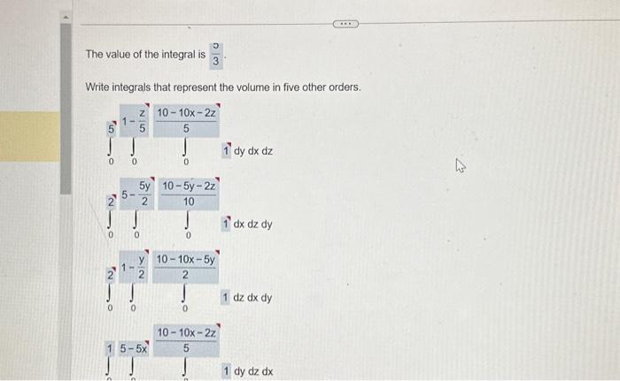 Solved Write six different iterated triple integrals for the | Chegg.com