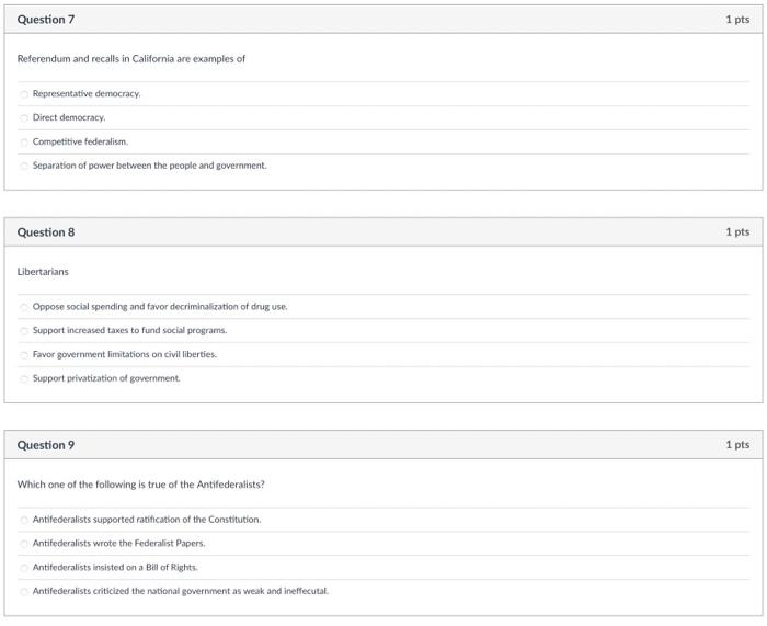 Referendum and recalls in California are examples of | Chegg.com