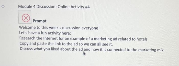 Solved Module 4 Discussion: Online Activity \#4 Prompt | Chegg.com