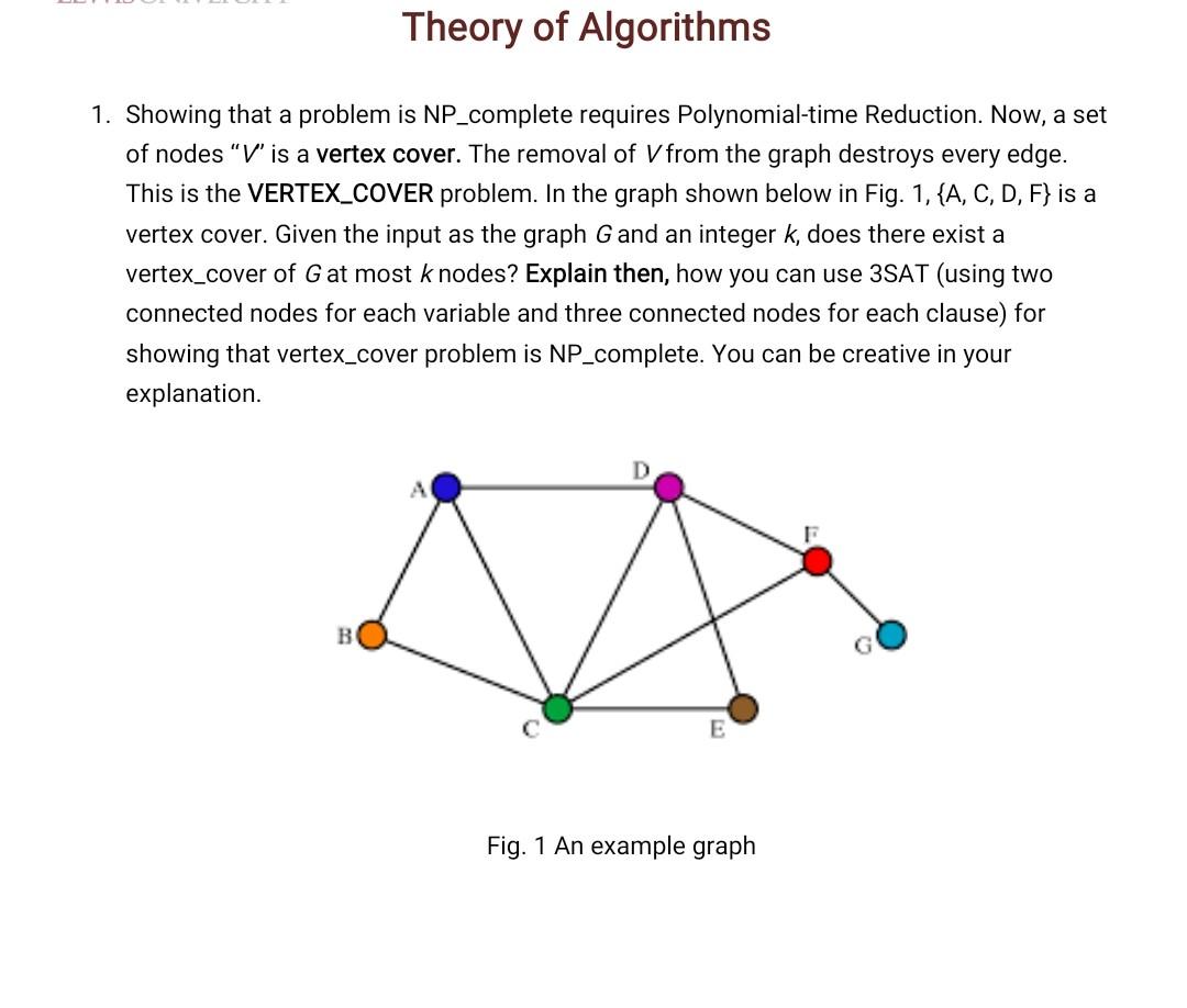 Solved 1. Showing that a problem is NP_complete requires | Chegg.com