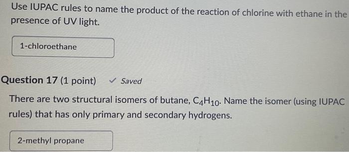 Solved Use IUPAC rules to name the product of the reaction | Chegg.com