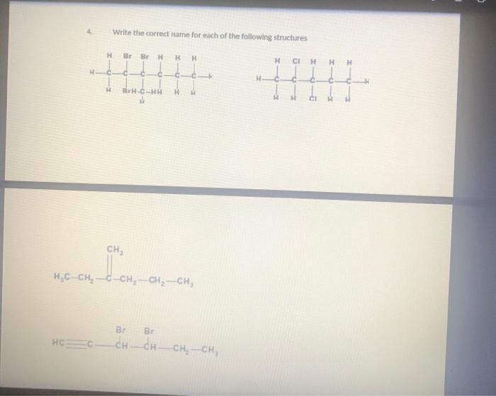 Solved 3. Draw the condensed structural formulas of the | Chegg.com