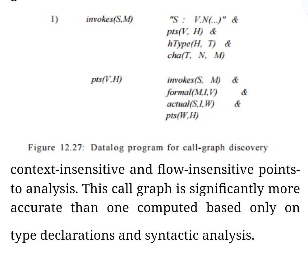 Solved 2. Call Graph Discovery in Datalog To formulate the | Chegg.com