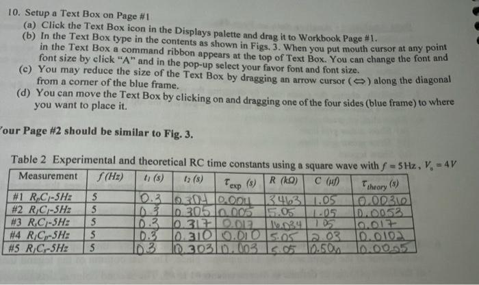 Solved 10. Setup a Text Box on Page #1 (a) Click the Text | Chegg.com