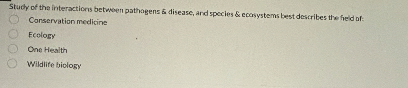 Solved Study of the interactions between pathogens & | Chegg.com
